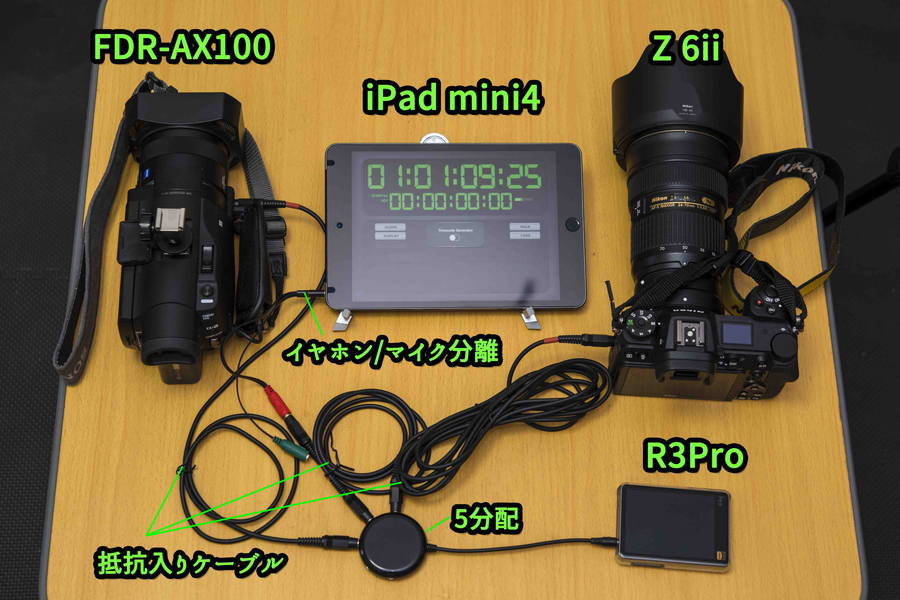 LTC (Longitudinal TimeCode) を使って複数カメラの同期をテストしてみた | goldear